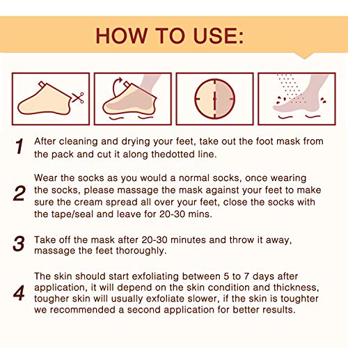 Foot Peel Mask 3 Pack, Exfoliator Peel Off Calluses Dead Skin Callus Remover,Baby Soft Smooth Touch Feet-Men Women (Lavender)