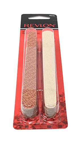 Revlon Compact Emery Boards Nail File, Dual Sided for Shaping and Smoothing Finger and Toenails, 24 Count