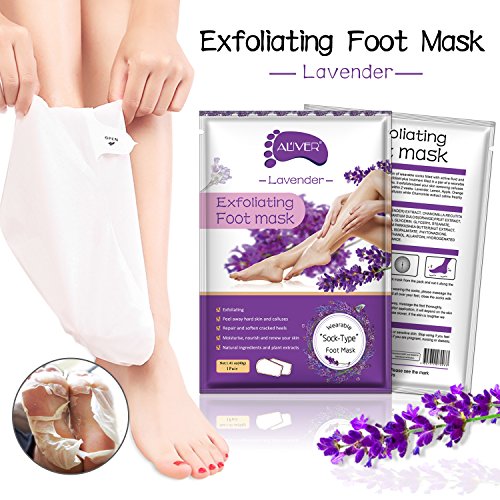 Foot Peel Mask 3 Pack, Exfoliator Peel Off Calluses Dead Skin Callus Remover,Baby Soft Smooth Touch Feet-Men Women (Lavender)