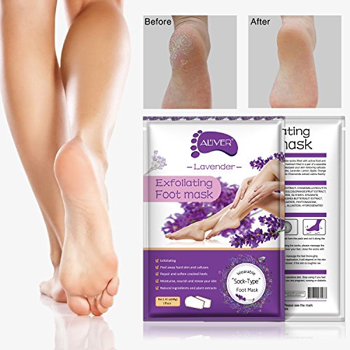 Foot Peel Mask 3 Pack, Exfoliator Peel Off Calluses Dead Skin Callus Remover,Baby Soft Smooth Touch Feet-Men Women (Lavender)