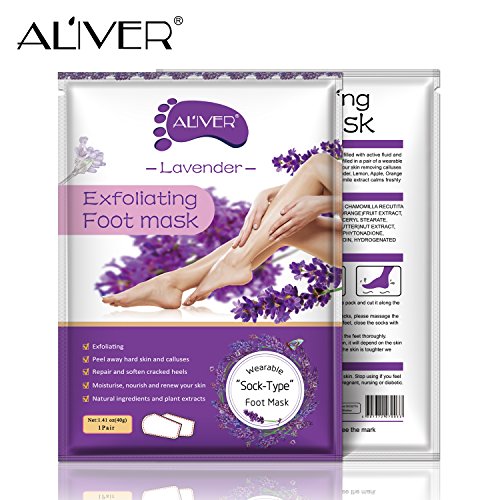 Foot Peel Mask 3 Pack, Exfoliator Peel Off Calluses Dead Skin Callus Remover,Baby Soft Smooth Touch Feet-Men Women (Lavender)
