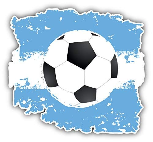 DG Graphics Grunge Argentina Flag Soccer Ball Art Decor 5'' x 5'' Magnet Vinyl Magnetic Sheet for Lockers, Cars, Signs, Refrigerator