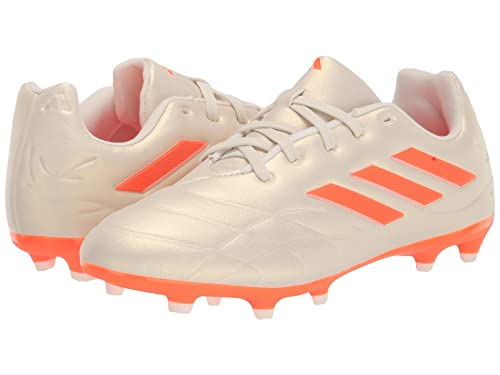 adidas Copa Pure.3 Firm Ground Football Shoe, Off White/Team Solar Orange/Off White, 3 US Unisex Little Kid