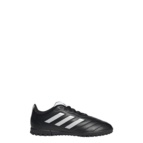 adidas Goletto Turf Soccer Shoe, Black/White/Metallic, 13 US Unisex Little Kid