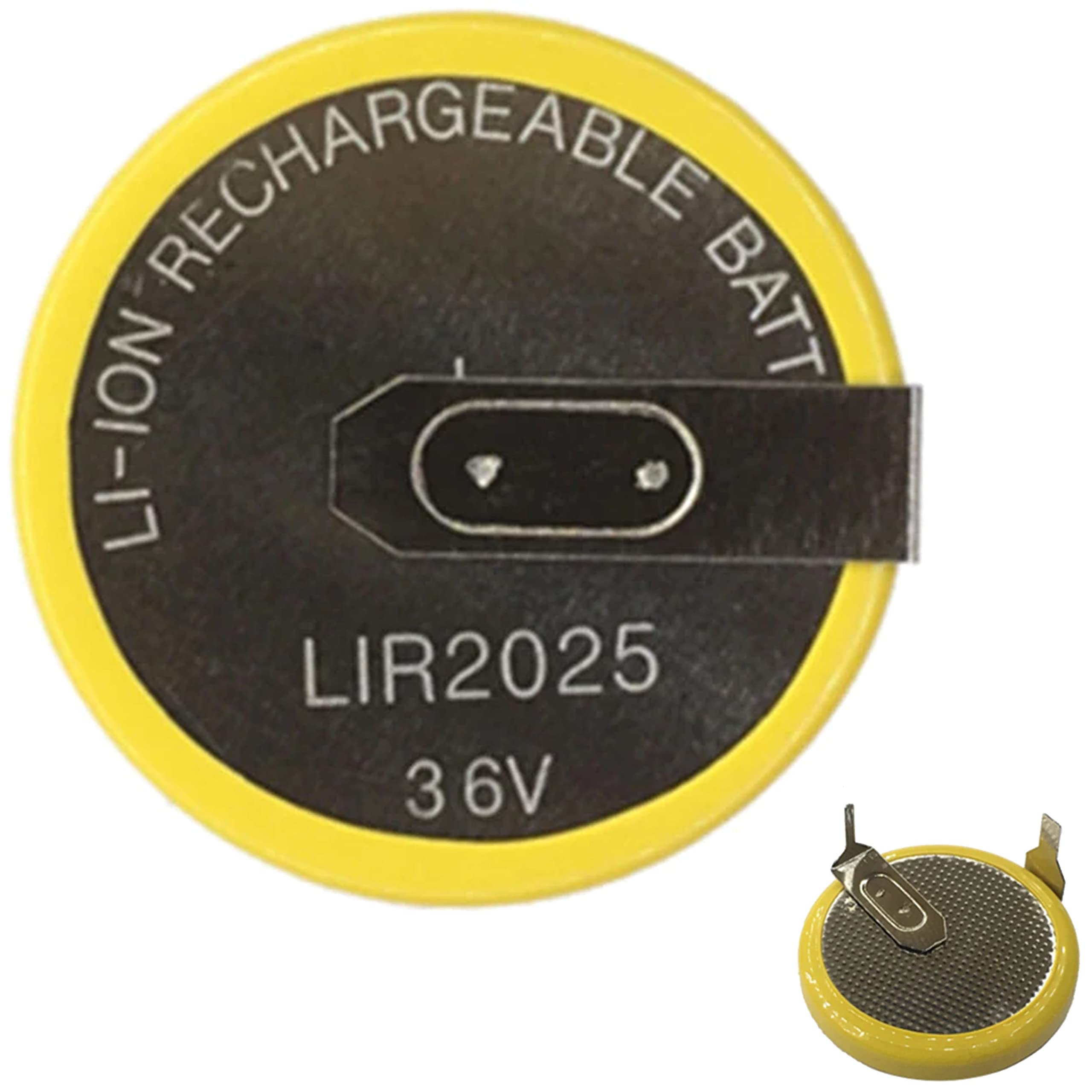 for 1996-2012 Remote Key FOB Battery LIR2025 (90 Degrees) Compatible with BMW Mini Cooper 3, 5, 7 Series, M3, M5, M6, Z3, Z4, Z8, E63 E38 E83 E53 E36 E85 (FCC ID: LX8FZV, LX8 FZV) – with Instructions