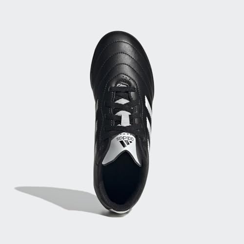 adidas Goletto Turf Soccer Shoe, Black/White/Metallic, 13 US Unisex Little Kid