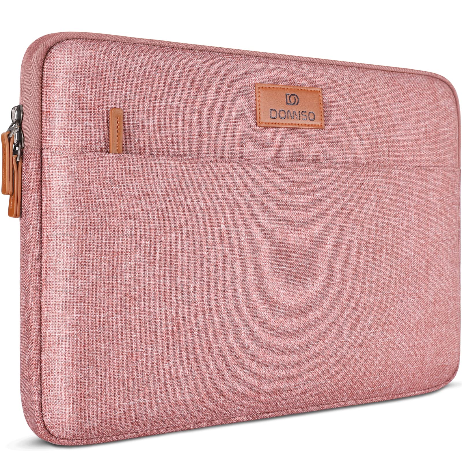 DOMISO 11 inch Water-Resistant Laptop Sleeve Case Protective Portable Carrying Bag for 12.3" Microsoft Surface Pro 6/11.6" MacBook Air/12.9" iPad Pro 2018/13" MacBook Pro Touch Bar, Pink