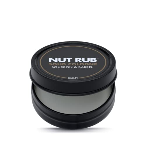 Ballsy Body & Ball Rub, Cologne for Everywhere, with Beeswax, Coconut and Sunflower Seed Oil, Bourbon & Barrel .85 oz