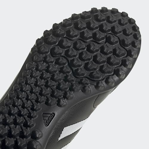 adidas Goletto Turf Soccer Shoe, Black/White/Metallic, 13 US Unisex Little Kid