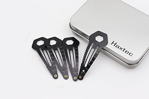 Haxtec Multi Tool Tactical Hair Clips - Multi-Functional EDC Survival Kit Christmas Gifts For Girls Women (10 Pack)