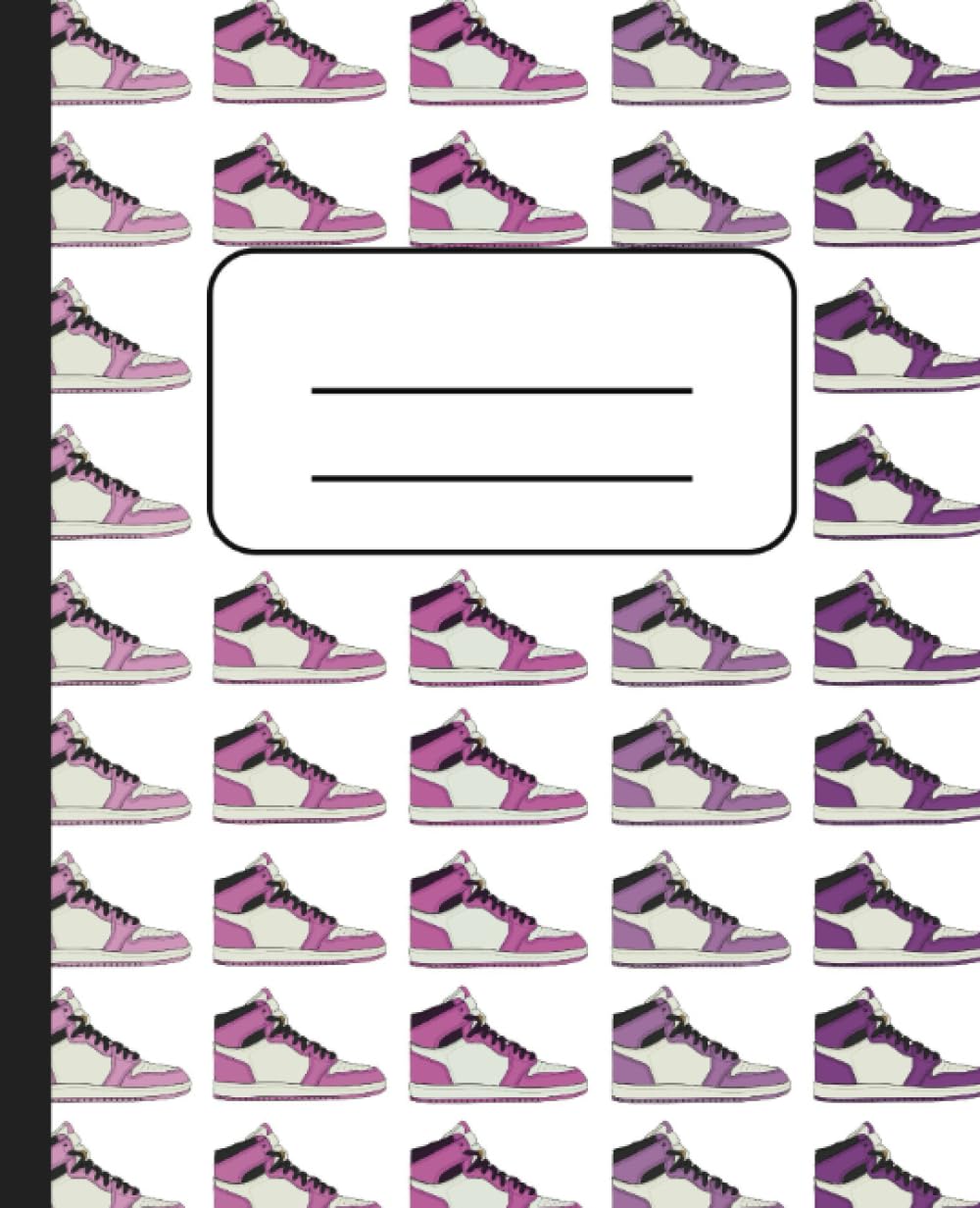 Purple Sneaker Basketball Shoe Design Composition Notebook for Kids, Teens, Adults | Wide Ruled Notebook | 111 Pages 7.5 x 9.25 |