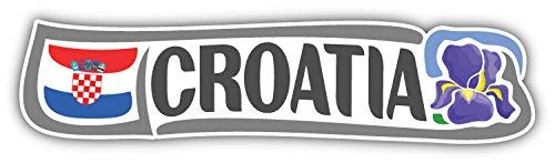 DG Graphics Croatia Flag Travel Slogan Art Decor 8'' x 2'' Magnet Vinyl Magnetic Sheet for Lockers, Cars, Signs, Refrigerator