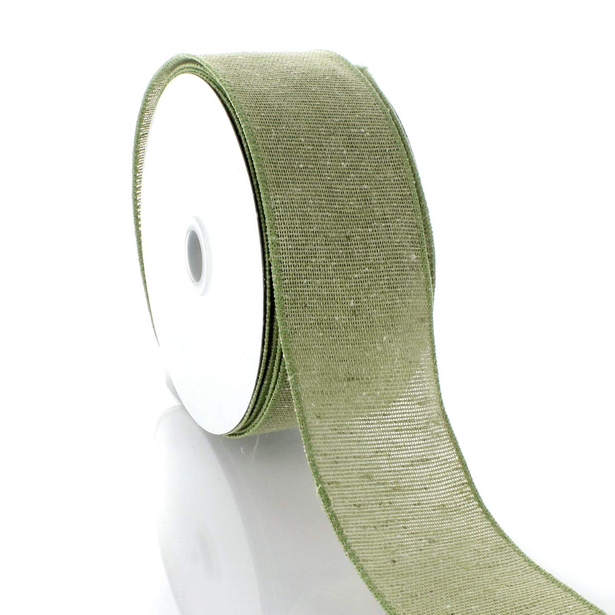 Ribbon Traditions 2.5" Wired Burlap Ribbon 338 Vintage Blue 10 Yards
