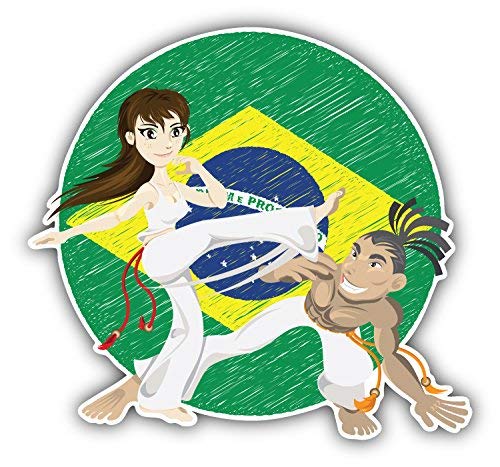 DG Graphics Brazilian Martial Art Capoeira Art Decor 5'' x 5'' Magnet Vinyl Magnetic Sheet for Lockers, Cars, Signs, Refrigerator