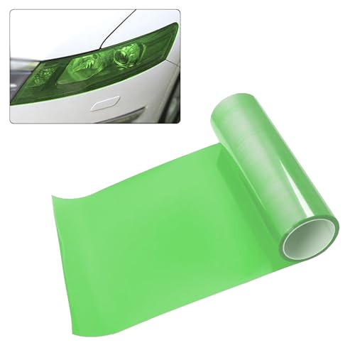 Hawyet 1 PC Car Spotlight Color Modification Sticker, 11.8In x 47.2In PVC Carbon Fiber Trim Film, Universal Waterproof Window Color Changing Accessories for Cars Motorcycles Trucks SUVs (Green)