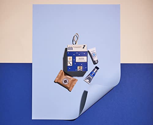 L'Occitane Shea Holiday Ornament 3 Piece Gift Set, Including Shea Butter Hand Cream 0.34 Oz, Shea Butter Ultra Rich Body Cream 0.6 Oz, and Shea Butter extra gentle Soap 0.8 Oz