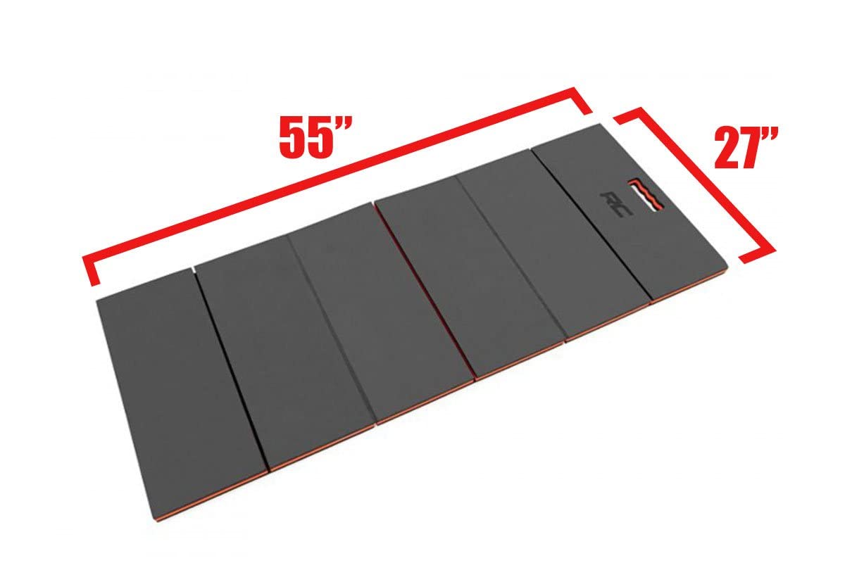 Rough Country 1-1/4" Thick Anti-Fatigue Utility Mat | 6-Fold - 99023,Black