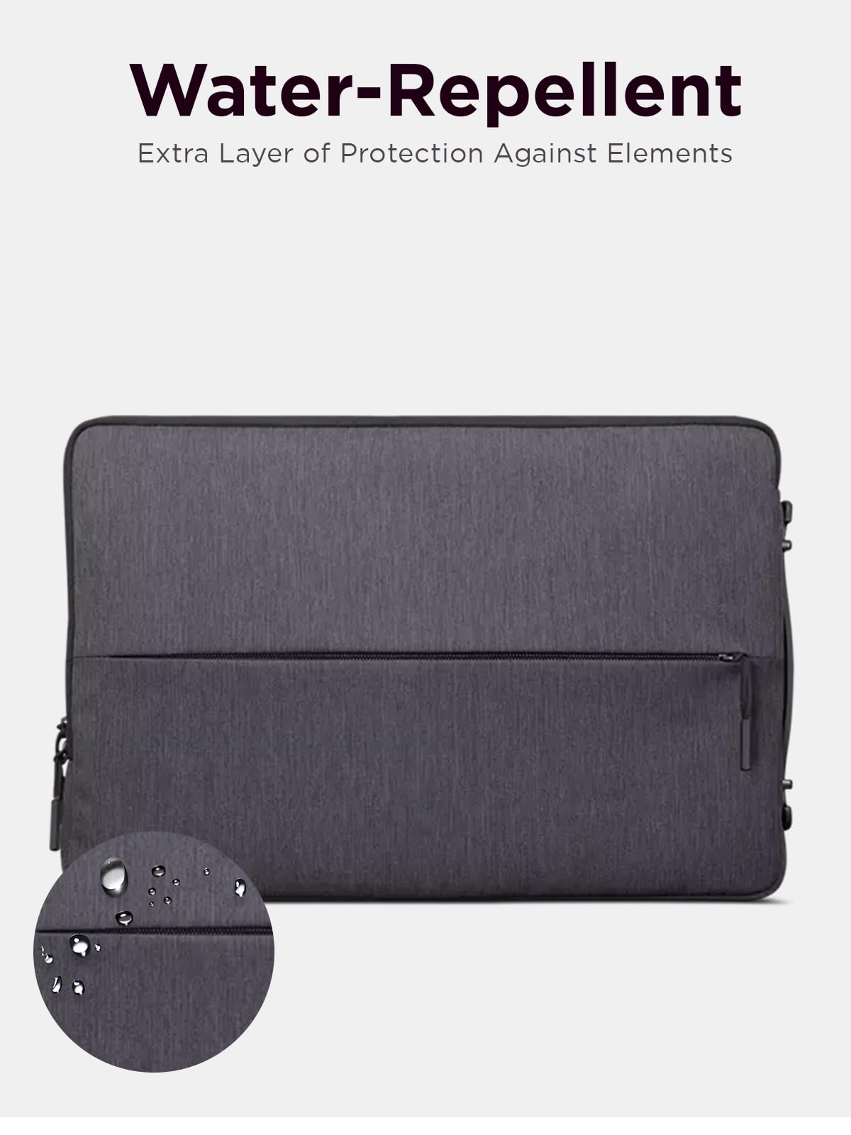 Lenovo Urban Laptop Sleeve 15.6 Inch for Laptop/ Notebook/Tablet Compatible with MacBook Air/Pro Water Resistant - Charcoal Grey