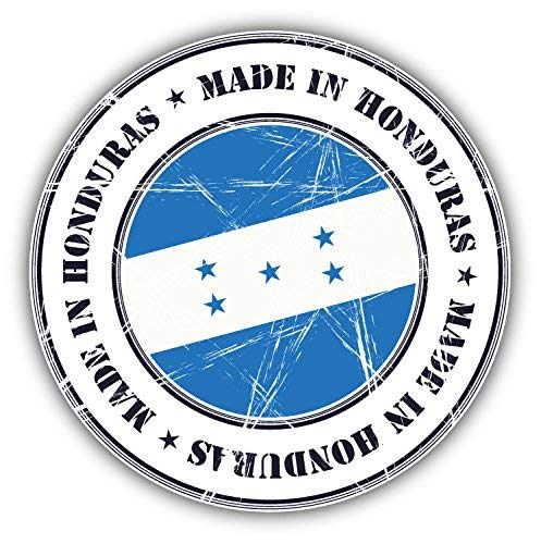 DG Graphics Made in Honduras Grunge Flag Stamp Art Decor 5'' x 5'' Magnet Vinyl Magnetic Sheet for Lockers, Cars, Signs, Refrigerator