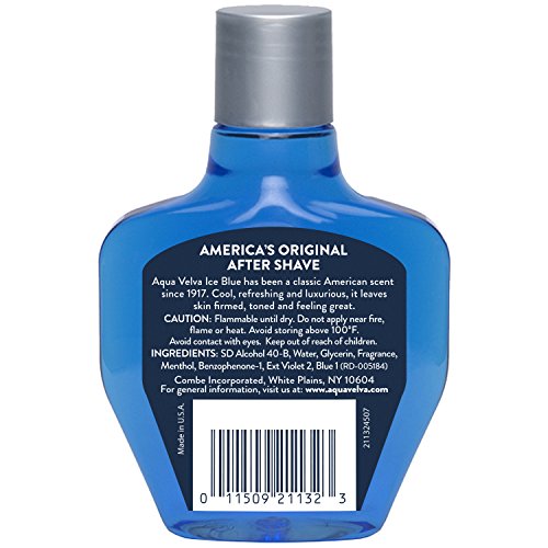 Aqua Velva After Shave, Classic Ice Blue, Soothes, Cools, and Refreshes Skin, 3.5 Ounce