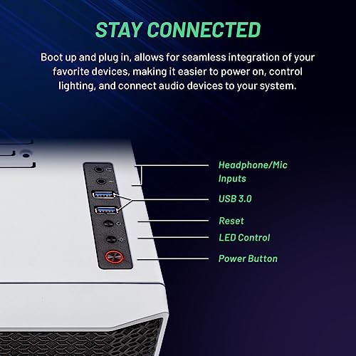 Skytech Blaze3.0 Gaming PC Desktop – Intel Core i5 13400F 2.5 GHz, NVIDIA RTX 4060, 1TB NVME SSD, 16GB DDR4 RAM 3200, 600W Gold PSU, 11AC Wi-Fi, Windows 11 Home 64-bit