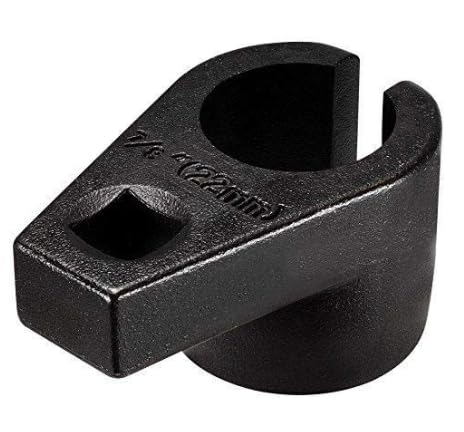 ZBGUN 1 PC Side Cutout Oxygen Sensor Sleeve, 3/8 European Standard Square Slotted Design Offset Oxygen Sensor Socket, Car Disassembly Assembly Wrench, Compatible with Many Types of Vehicles (Black)