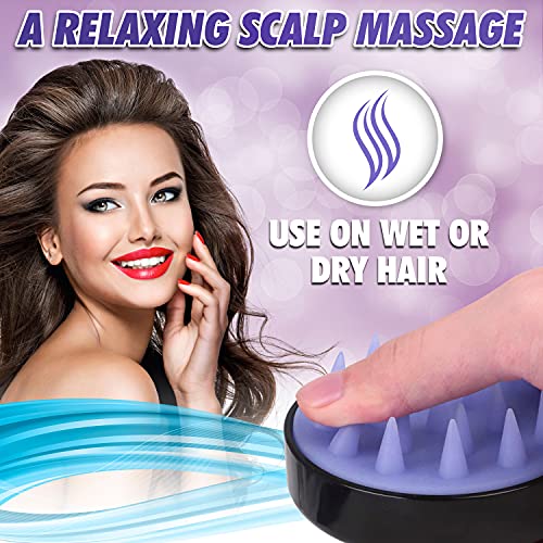 Scalp Massager and Wet Shampoo Brush - Soft Silicone Hair Scrubber for Women and Men - Exfoliator Scrub and Dandruff Brush for The Shower