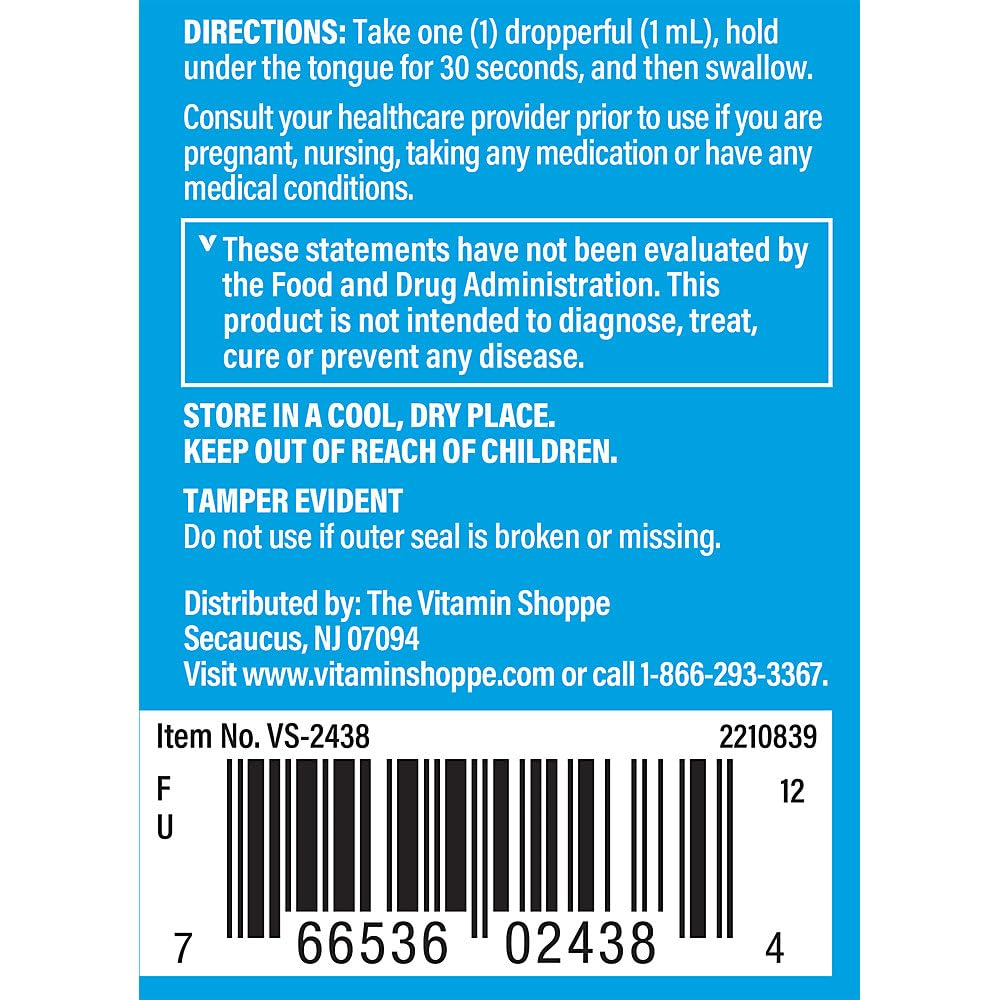 Liquid B12 Methylcobalamin - Energy Production - 5,000 MCG - Raspberry (2 fl. oz.)