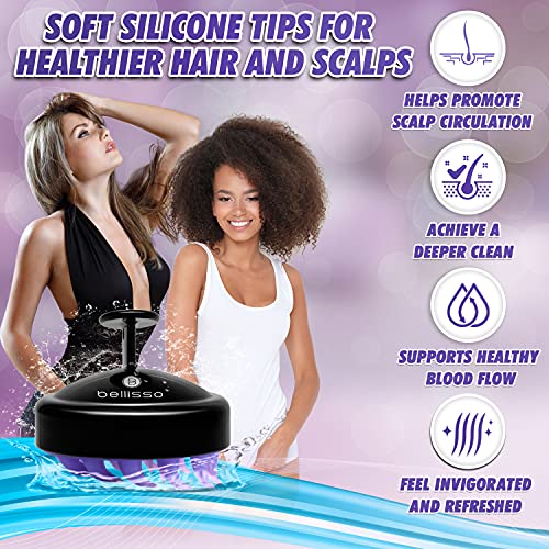 Scalp Massager and Wet Shampoo Brush - Soft Silicone Hair Scrubber for Women and Men - Exfoliator Scrub and Dandruff Brush for The Shower