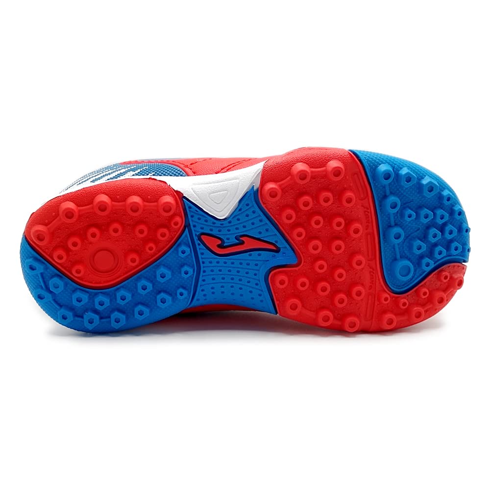 Toledo JR Kids Turf Soccer Shoe Red/Blue Royal-7