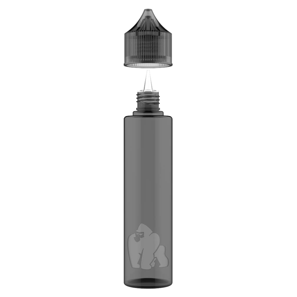 VAPEOLOGY - Chubby Gorilla - 60ML SOFT LDPE Unicorn Bottle - Black 10 pack