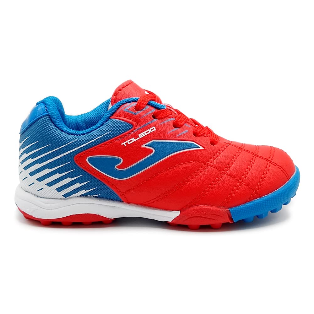 Toledo JR Kids Turf Soccer Shoe Red/Blue Royal-7