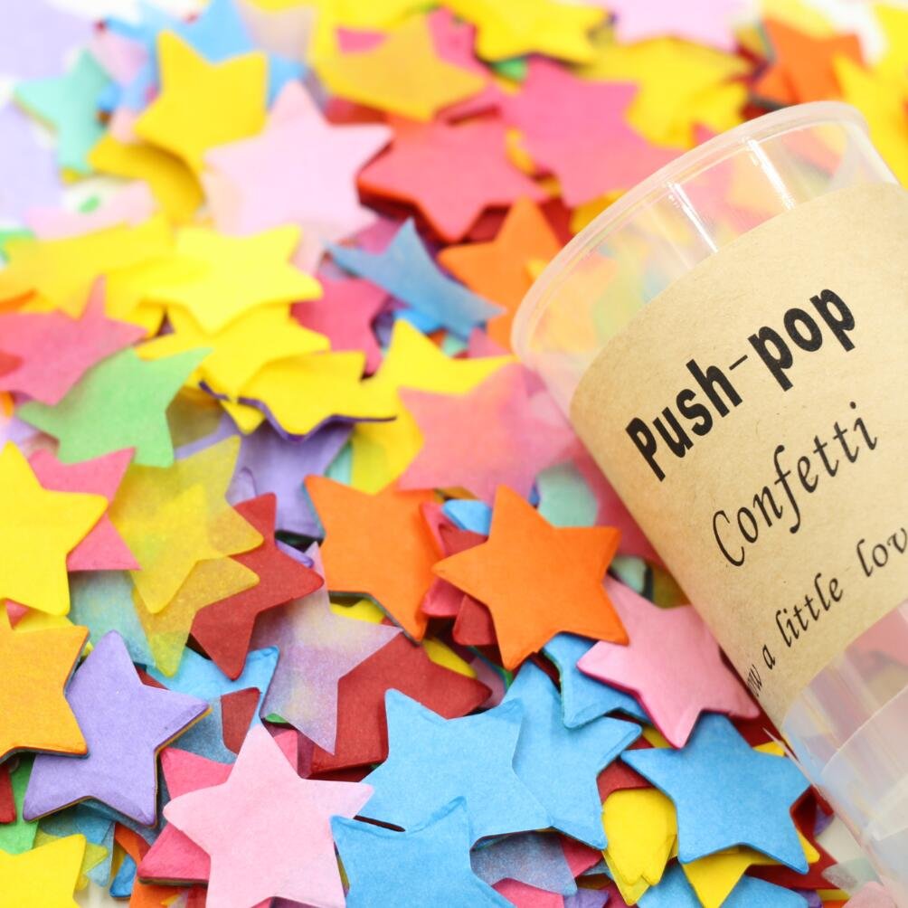 Mybbshower Rainbow Paper Star Confetti Table Scatter for Birthdat Party Pack of 4000 Pieces