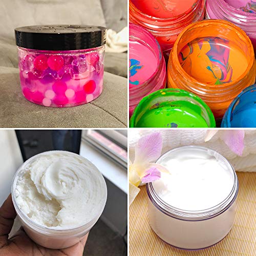 20 Pcs 2 Oz Clear Plastic Round Slime Containers,Plastic Storage Jars with Lids,Refillable Container for Slime,Cream,Cosmetic,Paint and Jewelry