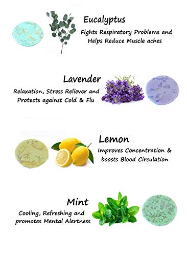 Aromatherapy Shower Steamers; Double Infused with Organic Essential Oils; Spring Gift; Hostess Gift; Thank You Gift; Mother's Day Gift
