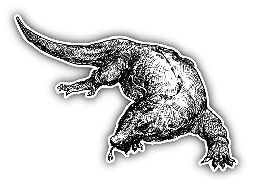 DG Graphics Komodo Dragon Sketch Art Decor 5'' x 3'' Magnet Vinyl Magnetic Sheet for Lockers, Cars, Signs, Refrigerator