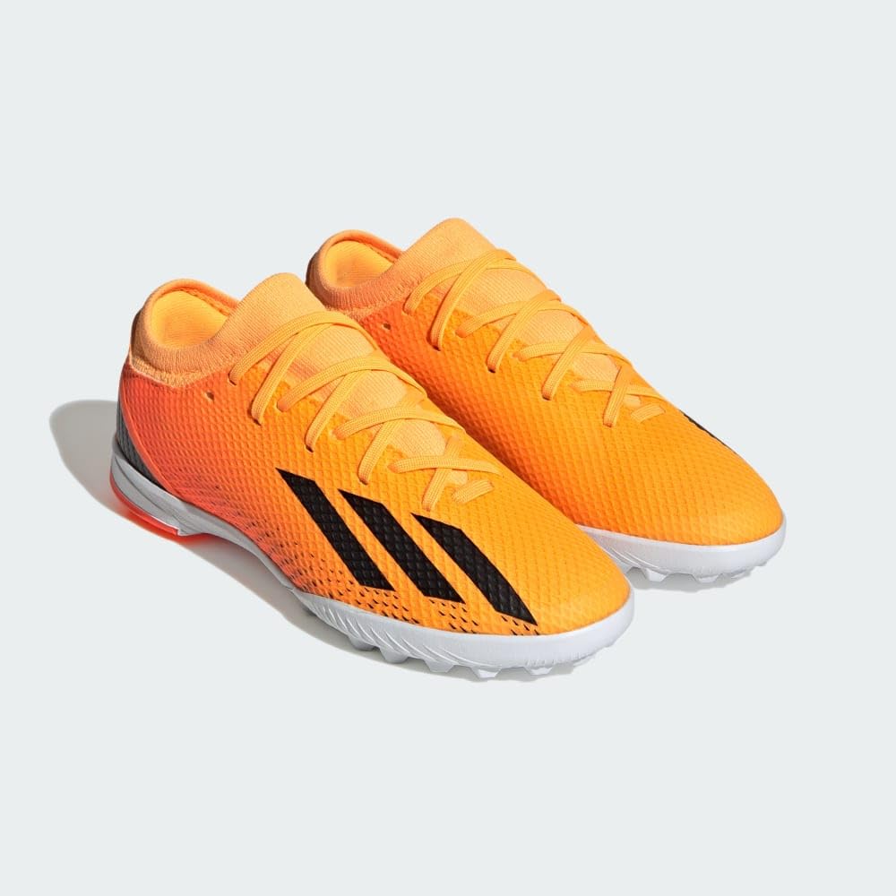adidas X SPEEDPORTAL.3 Turf Football Shoe, Solar Gold/Black/Team Solar Orange, 6 US Unisex Big Kid