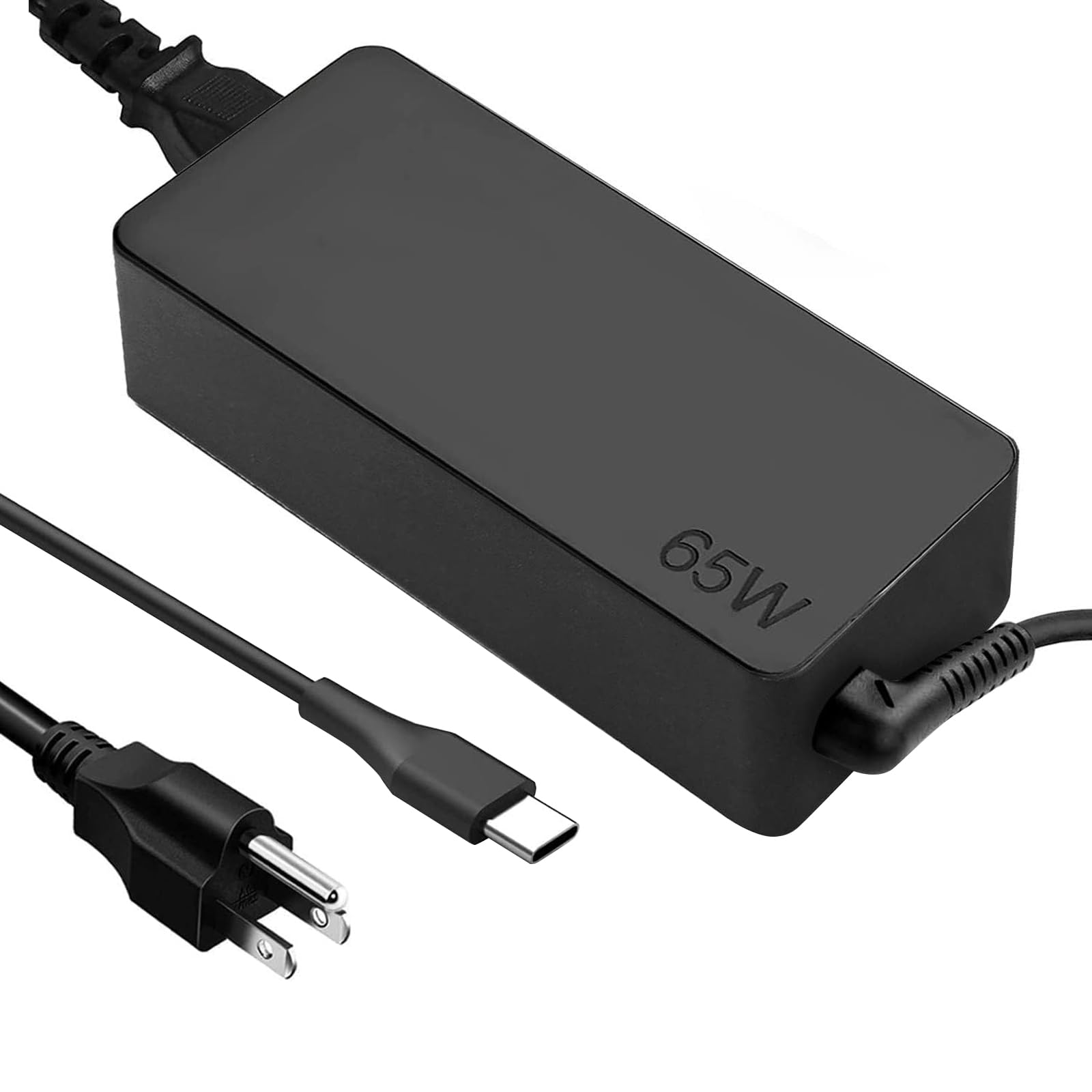 New 65W USB-C Charger Travel Compatible with Lenovo Chromebook 100e 300e 500e C330 S330 ThinkPad T480 T580 E14 E15 L13 L14 L15 P14s p15s T14 T15 A485 T590 C930 C940 AC Adapter Power Supply