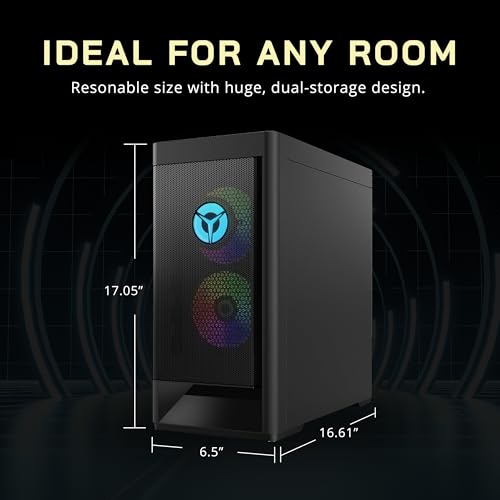 Lenovo Legion 5i Tower Gen 7 Gaming Desktop, Intel Core i7-12700 Processor, 32GB DDR5 RAM, 1TB PCIe SSD + 1TB HDD, NVIDIA GeForce RTX 3060 12G DDR6, Win 11 Pro, Black, 32GB Hotface USB Card