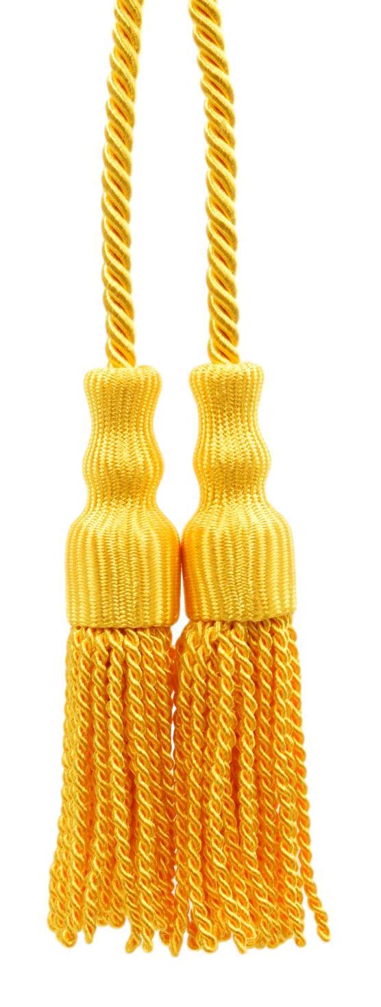 DÉCOPRO Tassels for Flag and Banner (Double Tassel)|9 Feet Spread (108 inch Cord Length)|5/16" Cord with 5" Tassel|Style# JCT Color: FG - Flag Gold