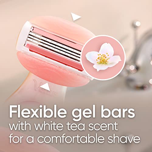 Gillette Venus Mini ComfortGlide White Tea Razors for Women, Includes 1 Venus Razor Mini Handle, 3 Razor Blade Refills, 1 Travel Case