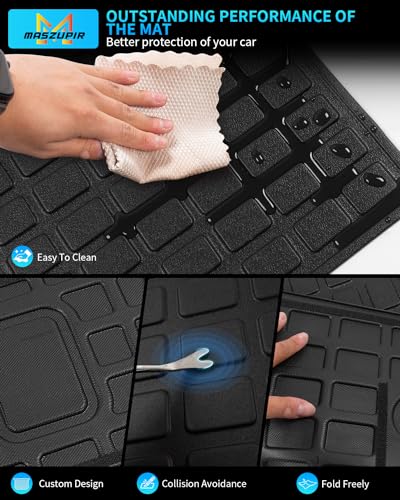Maszupir Back Seat Cover Protector Compatible with 2010-2024 Toyota 4Runner All Weather Trunk Mat Cargo Liner 2023 4 Runner Accessories (Backrest Mats,Fit with Sliding Tray)