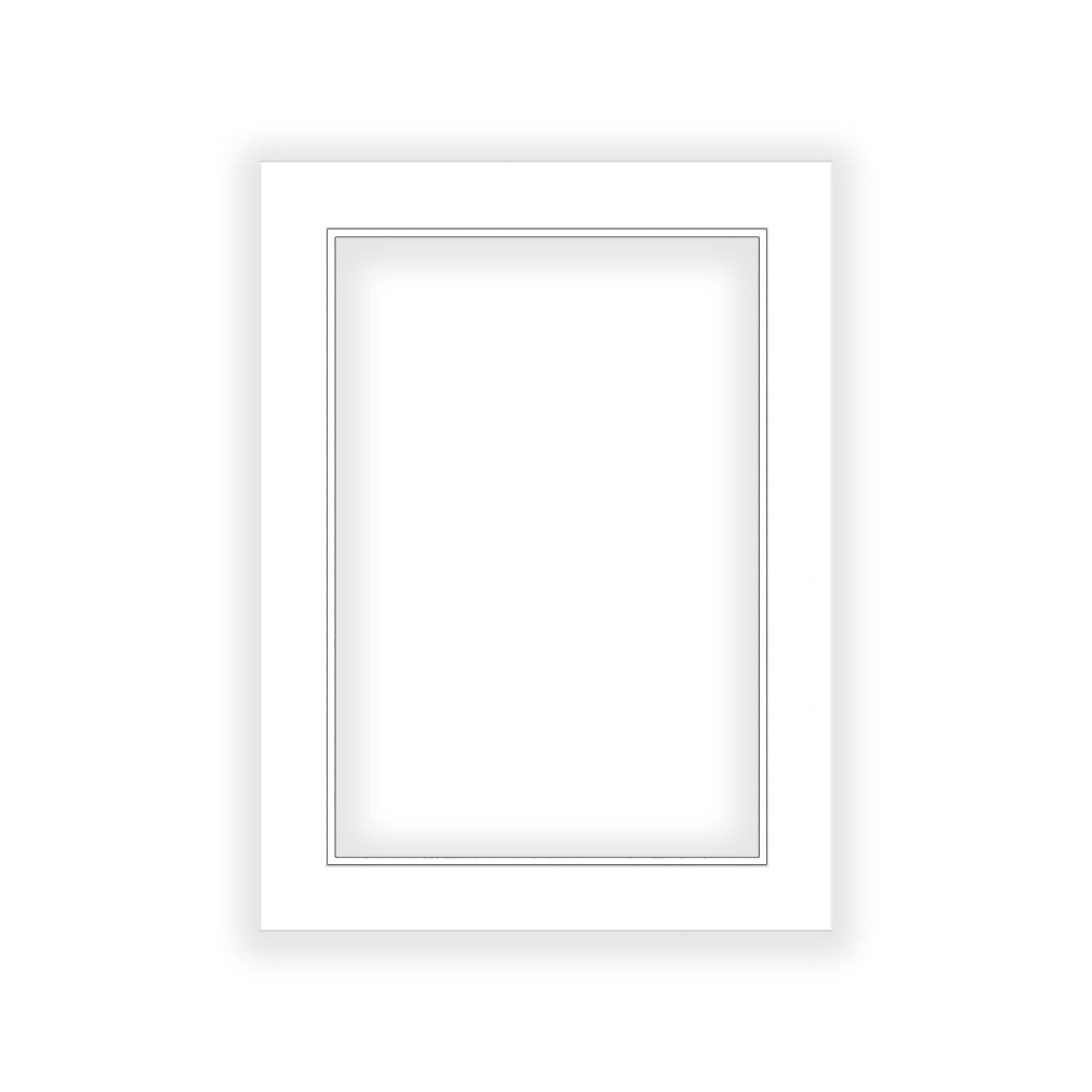 5x7 Mat for 4x6 Photo - Precut White on White Double Mat Picture Matboard for Frames Measuring 5 x 7 Inches - Bevel Cut Matte to Display Art Measuring 4 x 6 Inches - Acid Free ONE MAT