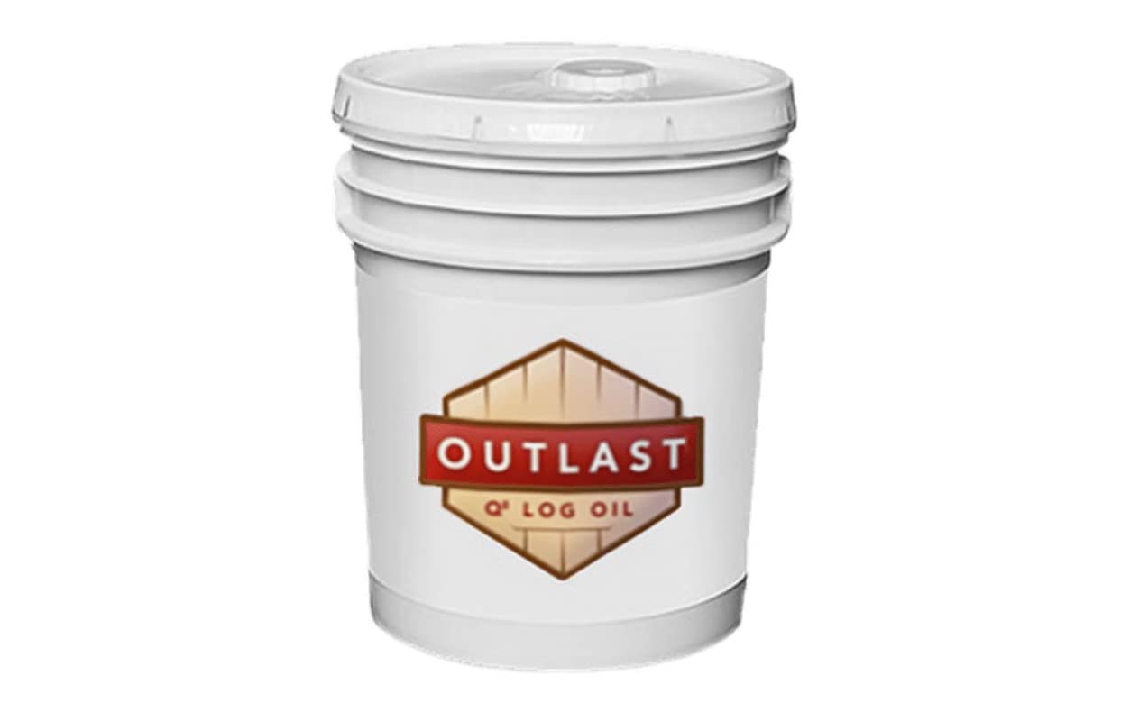 Outlast - Q8 Log Oil Wood Preservative for Decks, Log Homes, End Cuts, & More - Natural - 5 Gallon