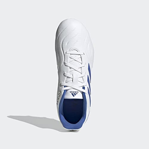 adidas Copa Sense.3 Firm Ground Soccer Shoe, White/Blue/Legacy Indigo, 11 US Unisex Little Kid