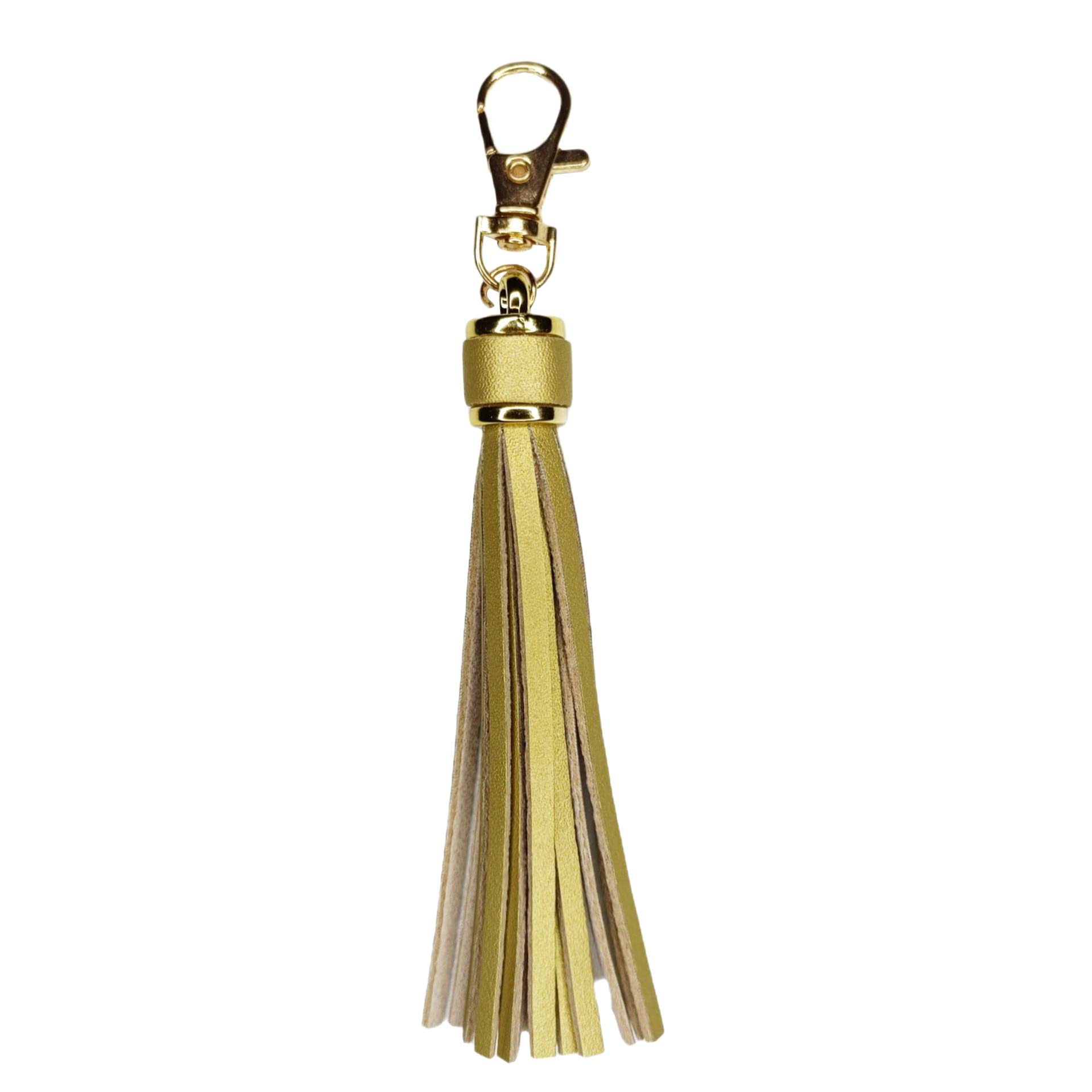 MSCFTFB 10pcs Tassel Purse Charm,Leather Keychain,Key Chain for Car Keyring Purse Accessory Bag Charm Gift for Mom(Gold)