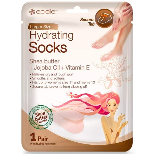Epielle Hydrating & Moisturizing Gloves & Socks Masks Combo 12pk for Hand and Foot - Dry Hand, Dry Cracked Heel