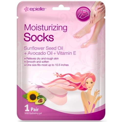 Epielle Hydrating & Moisturizing Gloves & Socks Masks Combo 12pk for Hand and Foot - Dry Hand, Dry Cracked Heel
