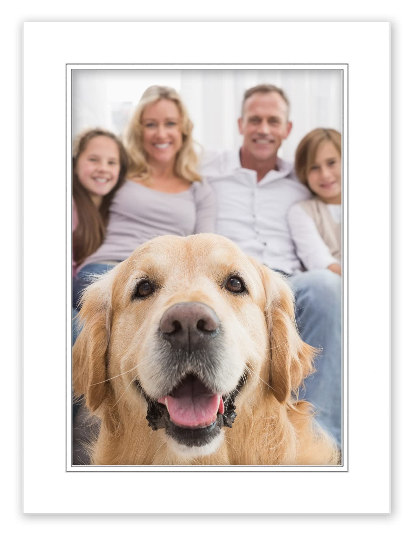 5x7 Mat for 4x6 Photo - Precut White on White Double Mat Picture Matboard for Frames Measuring 5 x 7 Inches - Bevel Cut Matte to Display Art Measuring 4 x 6 Inches - Acid Free ONE MAT