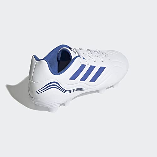 adidas Copa Sense.3 Firm Ground Soccer Shoe, White/Blue/Legacy Indigo, 11 US Unisex Little Kid
